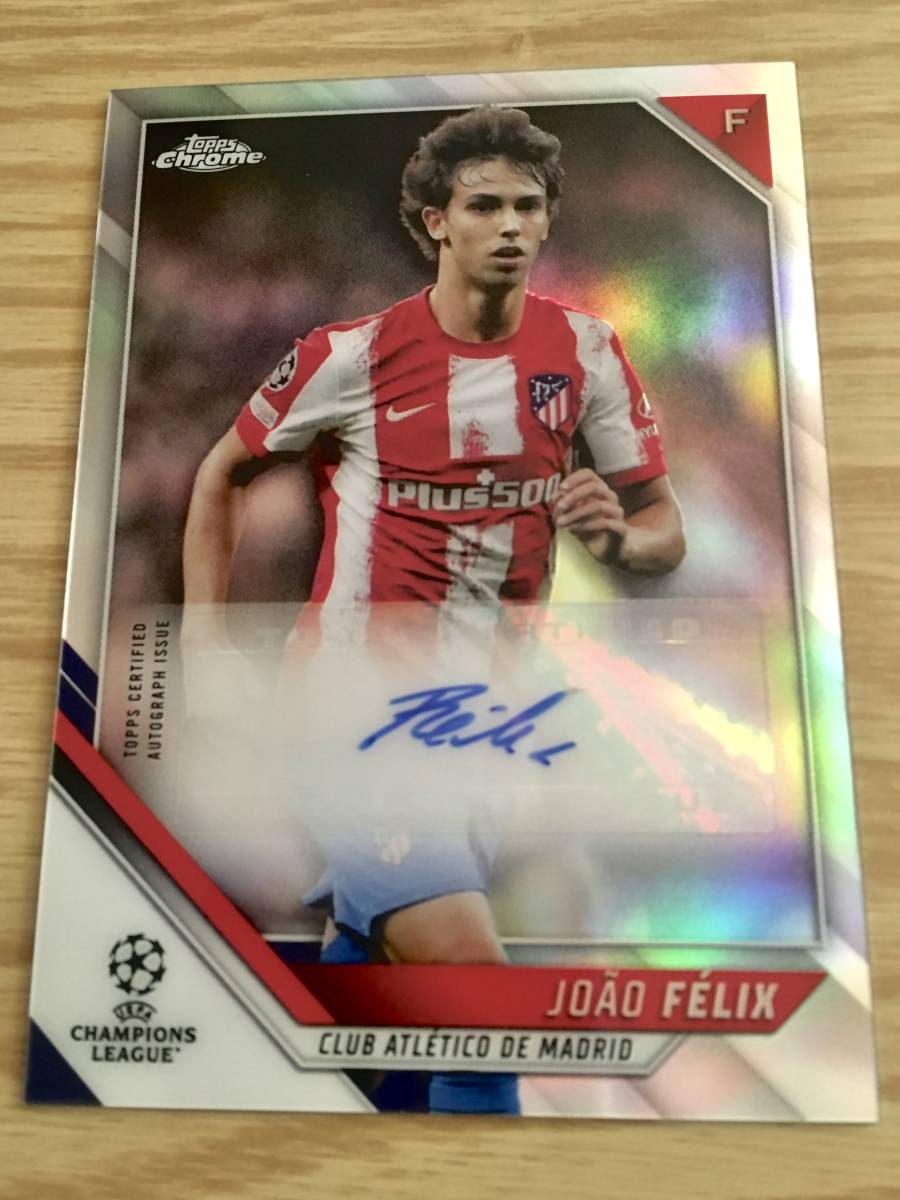 【目立った傷や汚れなし】2022 topps chrome uefa chanpions leagues JOAO FELIX auto ...