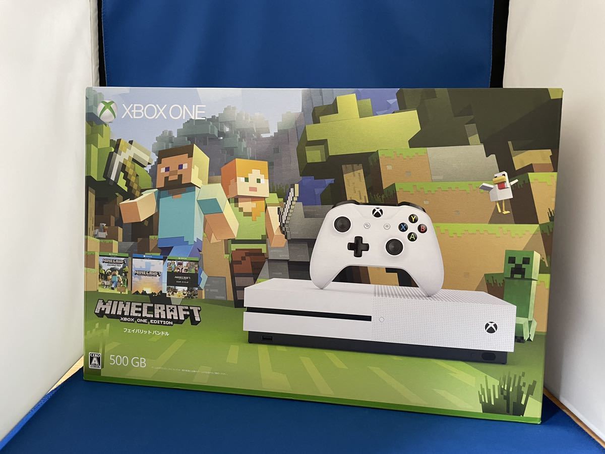 【美品】1円 Xbox One S 500GB Ultra HD ブルーレイ対応プレイヤー Minecraft マインクラフト 同梱版 動作 ...