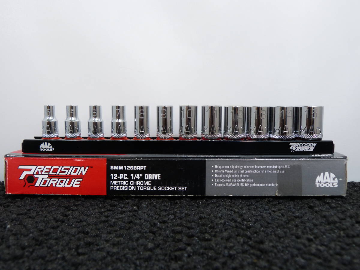 【目立った傷や汚れなし】 MAC TOOLS マック ツールズ PRECISION TORQUE SOCKET SET METRIC ...