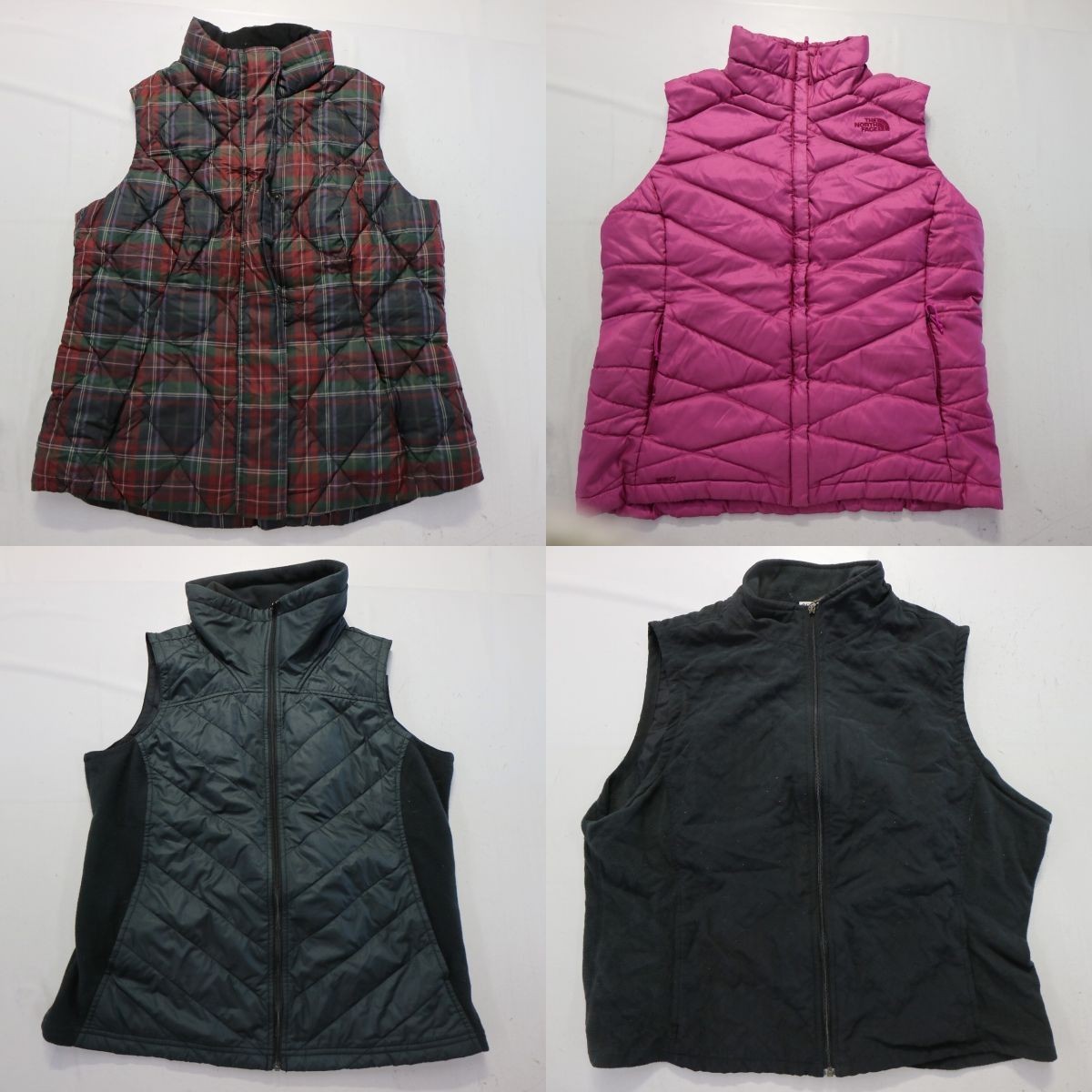 【やや傷や汚れあり】 アウトドアブランド ベスト set エディー コロンビア 他 (レディースL/XL) 4枚セット まとめ売り 古着 1円 ...