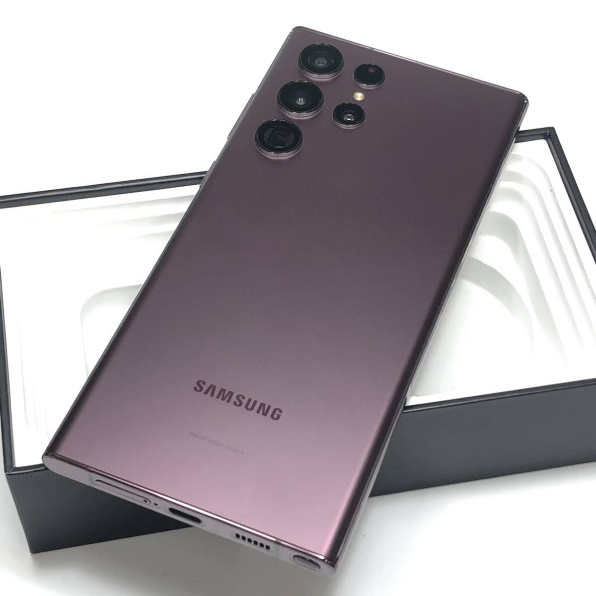 【未使用に近い】【新品同様】Samsung Galaxy S22 Ultra 5G 128gb｜SIMフリー｜バーガンディ｜動作確認済｜格安 ...