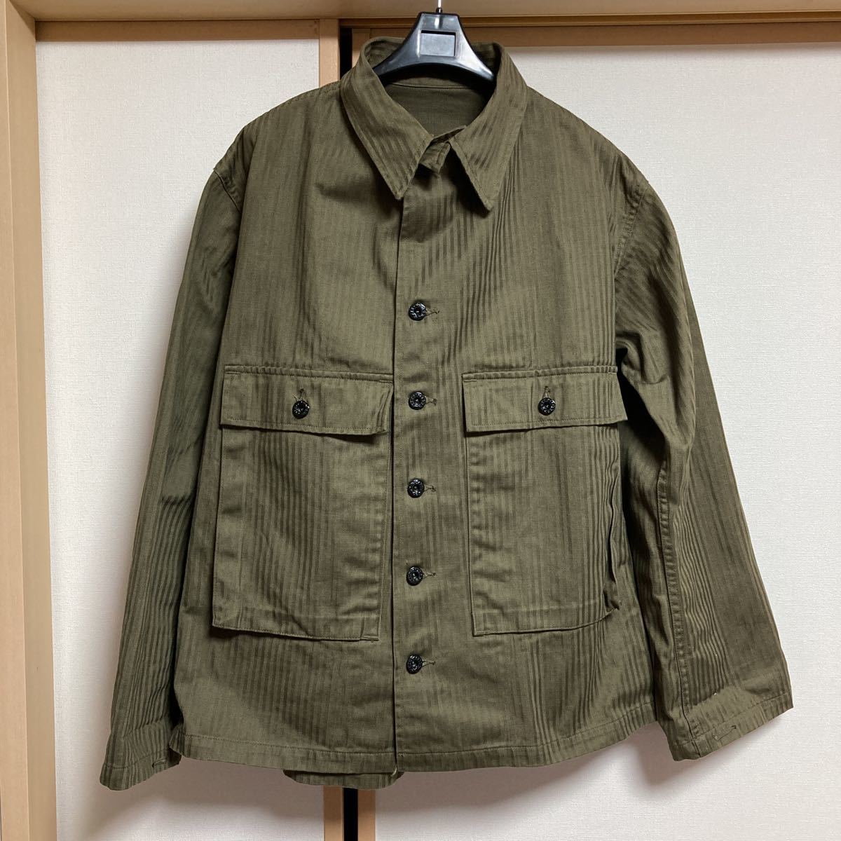 【未使用に近い】【極美品】WAREHOUSE ウエアハウス Military Herringbone Utility Jacket ミリタリー ...