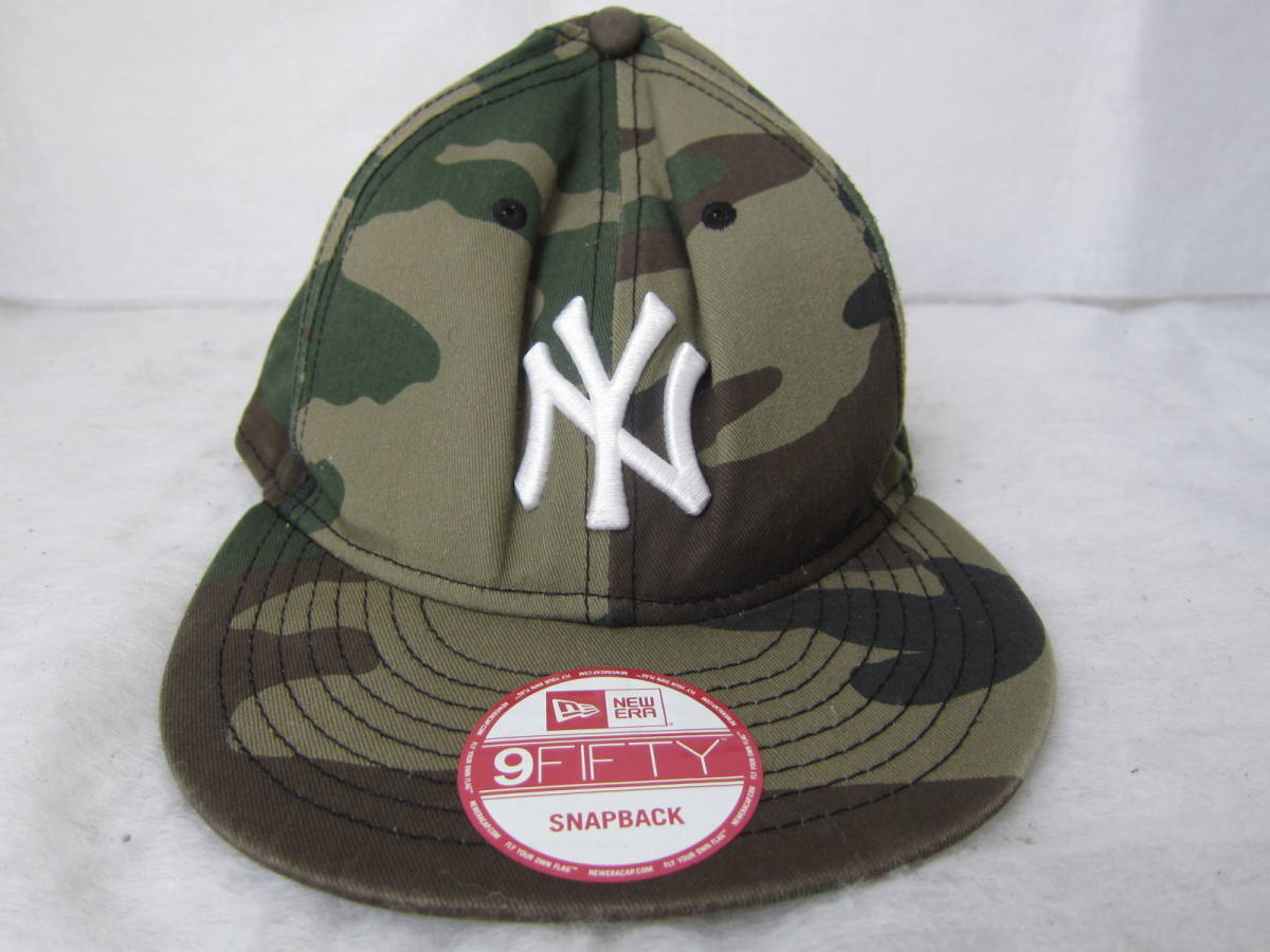 【やや傷や汚れあり】NY ニューヨークヤンキース NEW ERA（ニューエラ）9FIFTY キャップ カーキカモフラ フリー（約56～59㎝） スナップバック ok2301Aの落札情報詳細 ...