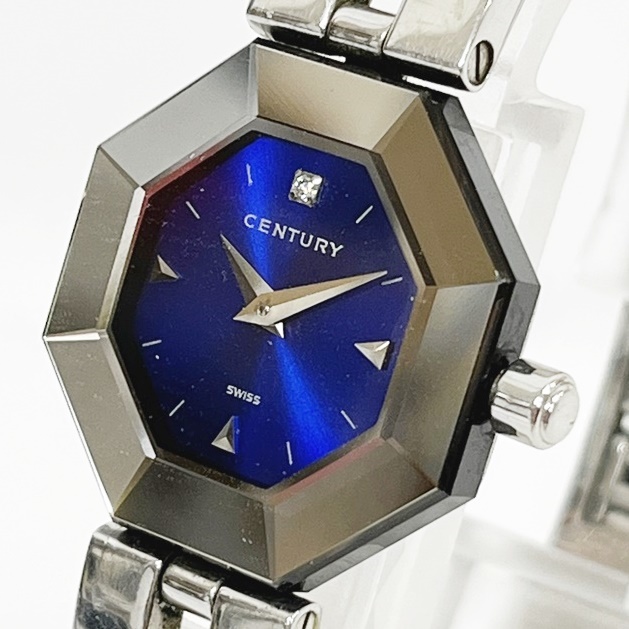 【傷や汚れあり】17 82-539222-12 [Y] CENTURY センチュリー TIME GEM タイムジェム 1Pダイヤモンド 青文字 ...