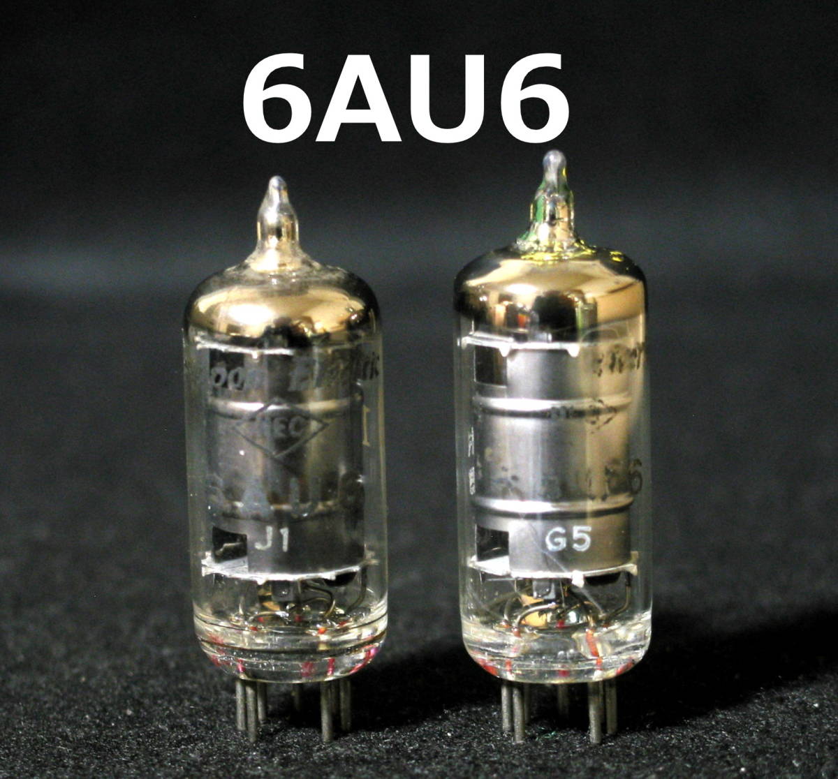 【未使用に近い】【真空管】GE 6BH6／シャープカットオフRF増幅用5極管 軍箱付／2本セット① 元気度チェック＆試聴テスト実施 送料140 ...