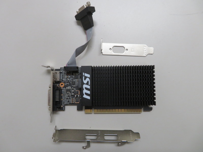 【目立った傷や汚れなし】MSI製 GeForce GT710(PCI Express接続) LOW PROFILE対応 GT710 1GD3H ...