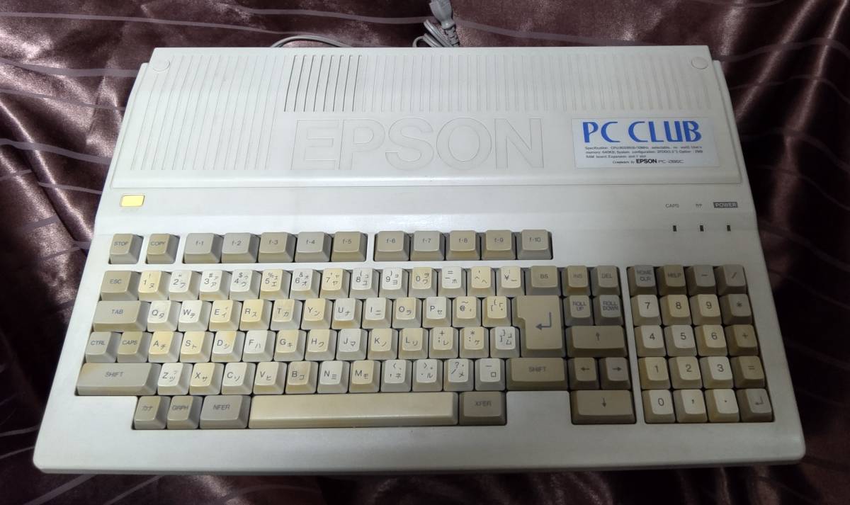 【全体的に状態が悪い】EPSON PC CLUB / PC-286C FDDなし、通電、画面表示、起動確認、GOTEK(FDDエミュレータ ...