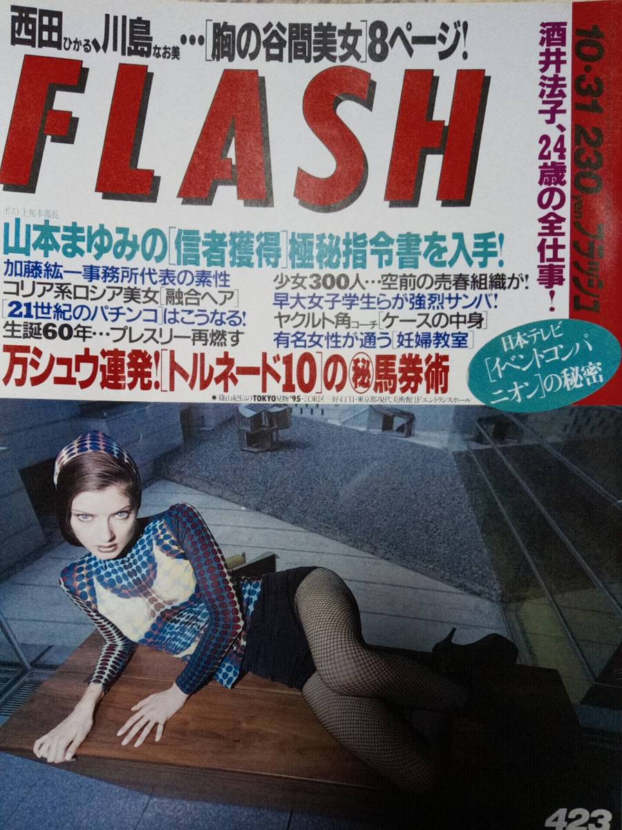 【傷や汚れあり】flashフラッシュ 1995年10月31日号 No423 胸の谷間・小川真由美杉本彩常盤貴子石田ひかり和暮まどか酒井法子間宮沙希子プレスリーの落札情報詳細 
