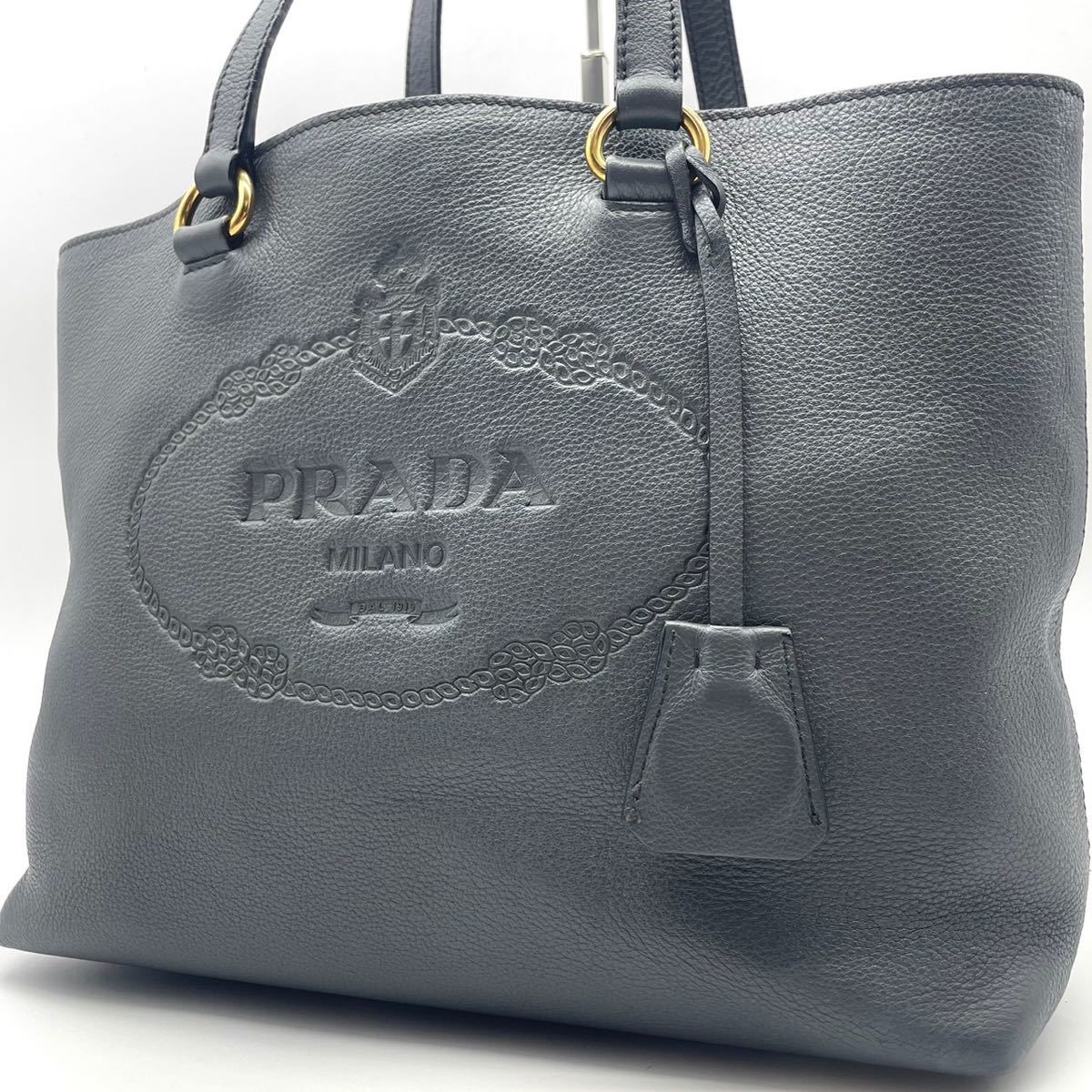 【目立った傷や汚れなし】1円《美品》PRADA プラダ ヴィッテロ フェニックスレザー トートバッグ ビジネスバッグ A4 肩掛け グレー系 レディース メンズ 男女の落札情報詳細 ...