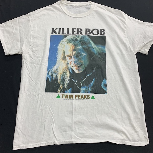 【やや傷や汚れあり】TWIN PEAKS KILLER BOB Tシャツ 90s ヴィンテージ フォトプリント 映画T ツインピークス ブルー ...