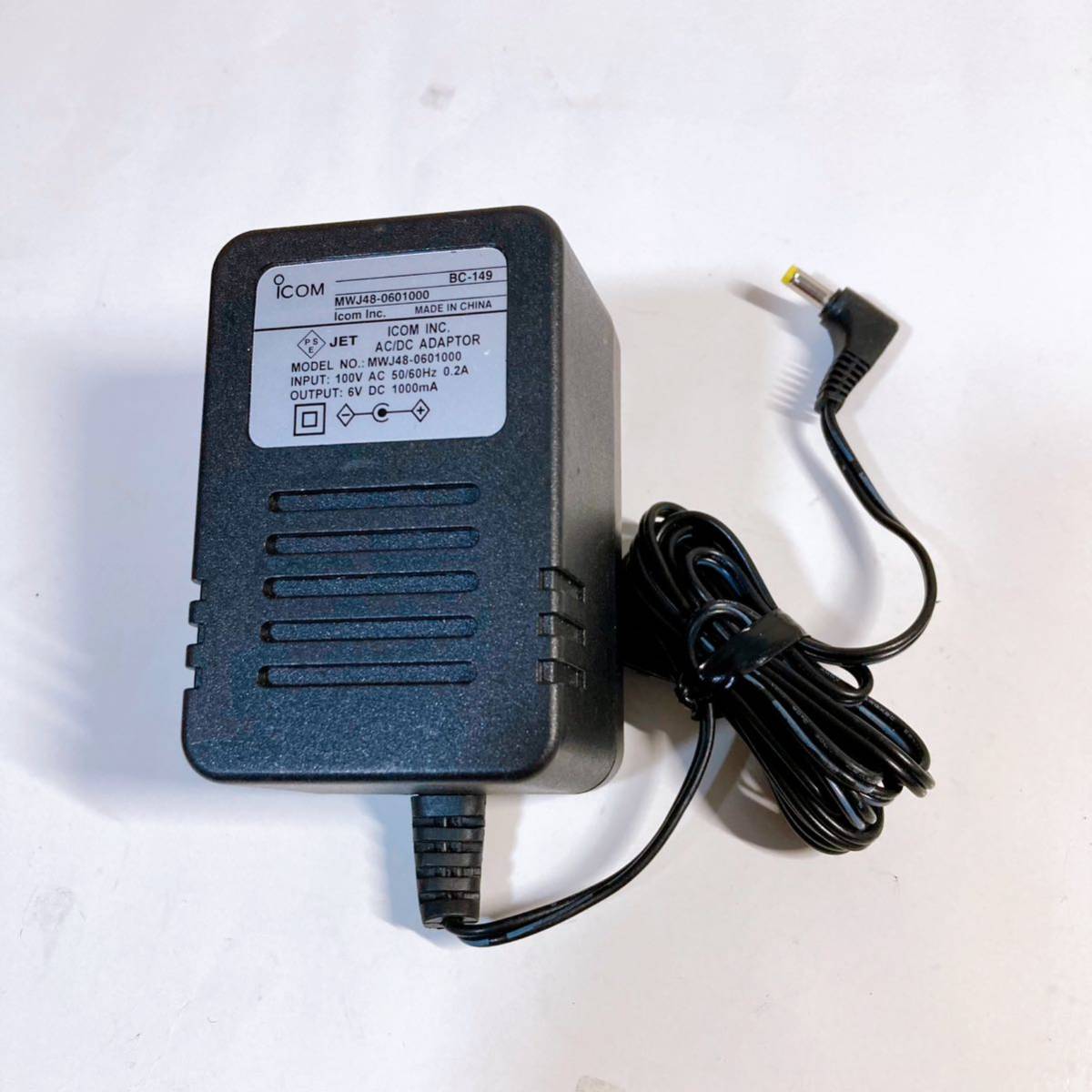 【目立った傷や汚れなし】アイコム ACアダプター BC-149 通電確認済 【ICOM 6V 1000mA】 MWJ48-0601000の落札情報詳細 - Yahoo!オークション落札価格検索 ...