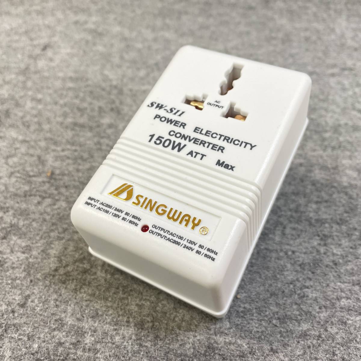 【未使用】5g1148 SINGWAY 変圧器 SW-S11 150W 150ワット 電圧 トランス ステップアップ＆ダウン 220V〜110V アダプター 未使用 海外旅行の落札情報詳細 ...