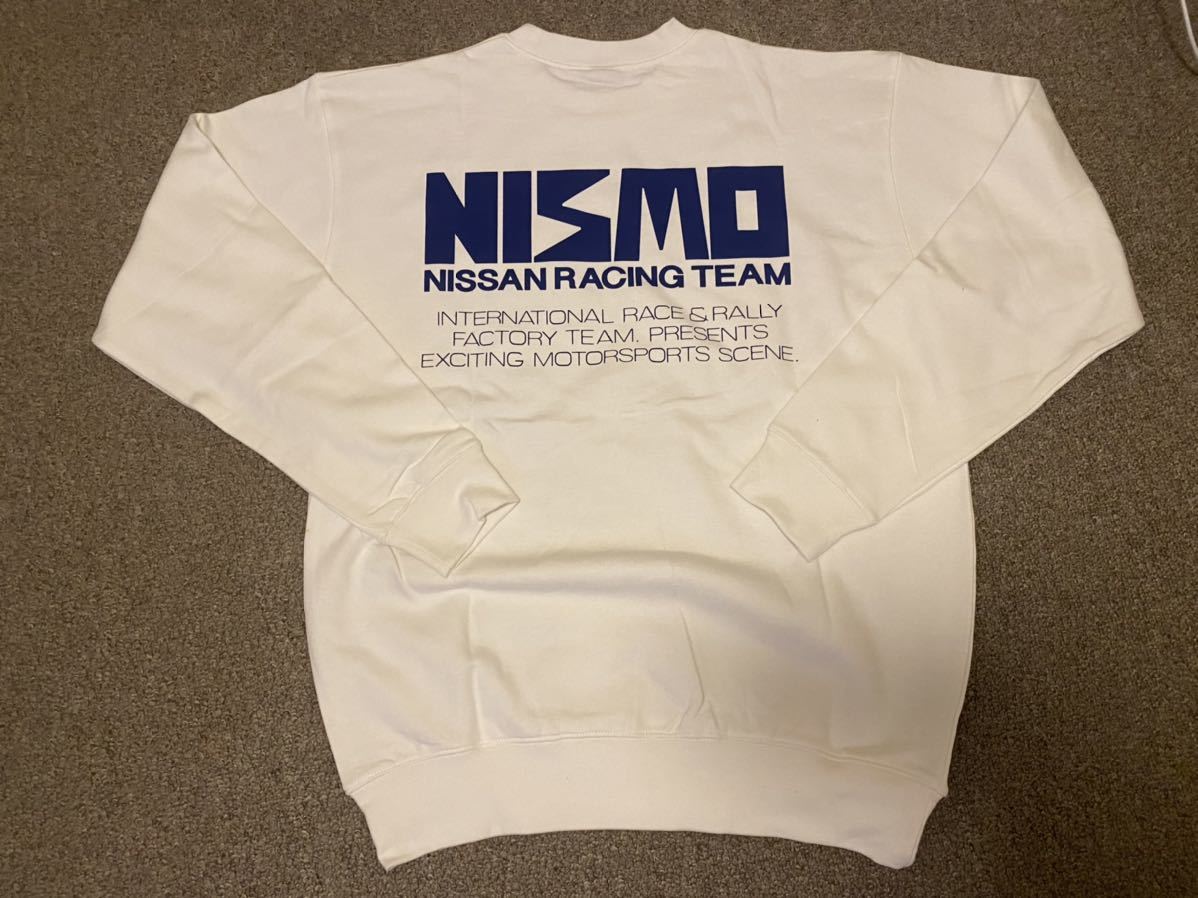 【やや傷や汚れあり】ニスモ 旧ニスモ スウェット 白 S12 S13 S14 S15 R30 R31 R32 R33 R34 Z31 Z32 Vintage nismo jacket old ...