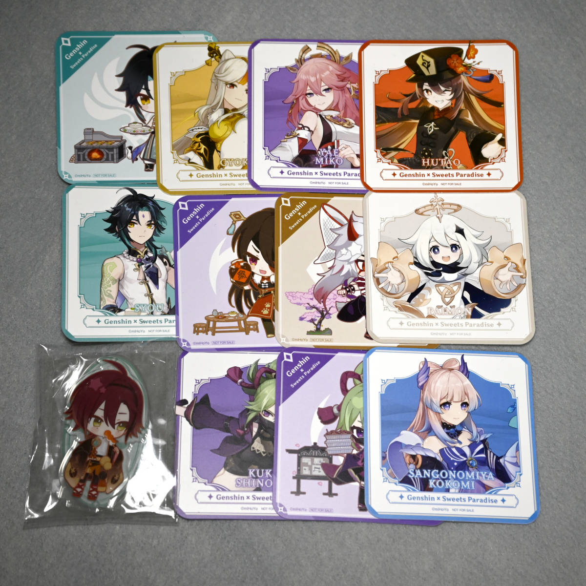 【傷や汚れあり】原神 SWEETS PARADISE スイーツパラダイス スイパラ 特典 コースター11枚+アクリルスタンド 傷等ありの落札 ...