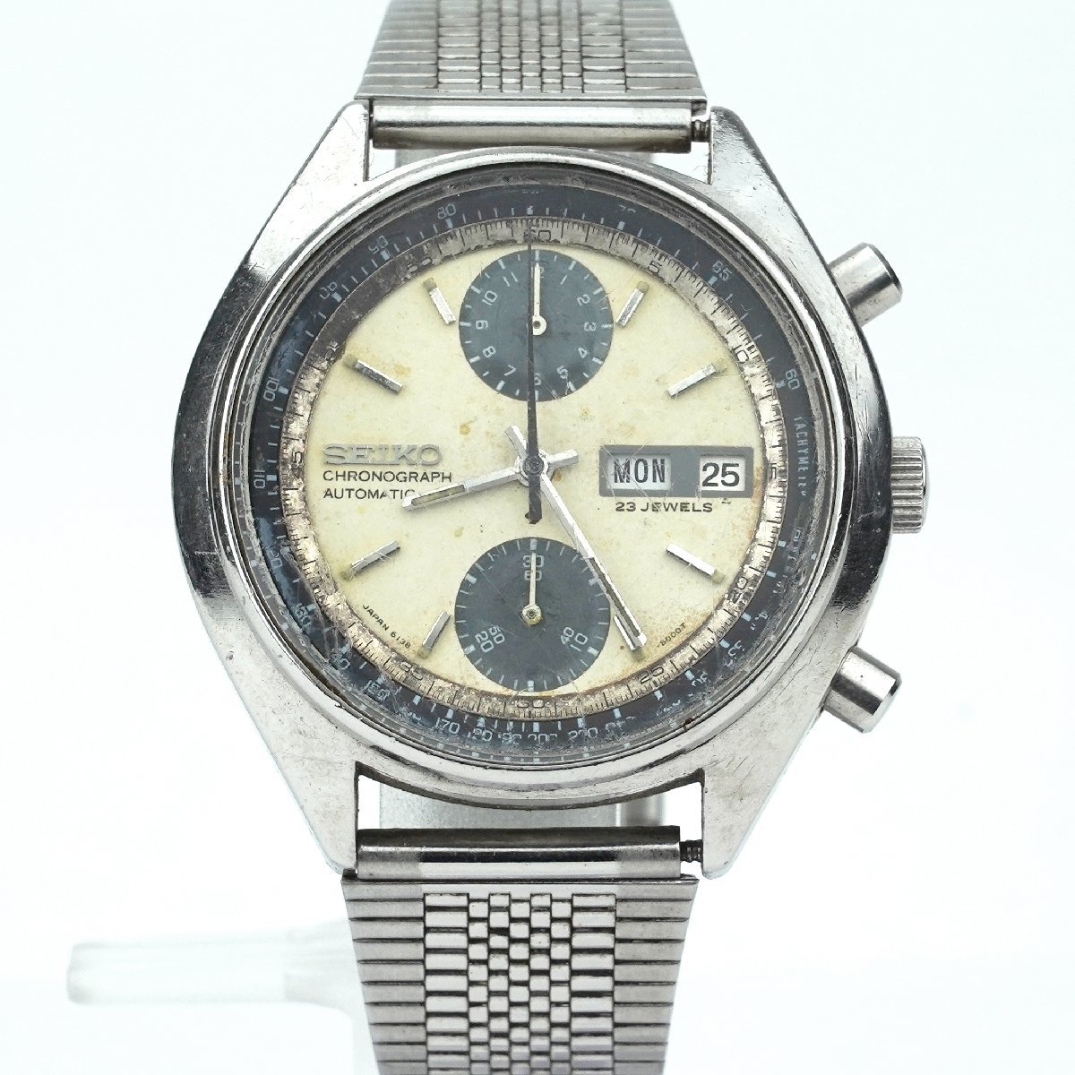 【全体的に状態が悪い】1円スタート【ジャンク品】seiko セイコー スピードタイマー 6138 8000 アンティーク パンダクロノグラフ