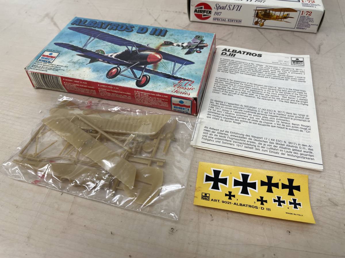 【全体的に状態が悪い】オ 凸a4 AIRFIX WIDGEON/GOSLING・Spad S.Ⅶ・ALBATROS D Ⅲ プラモデル 軍用機 ...