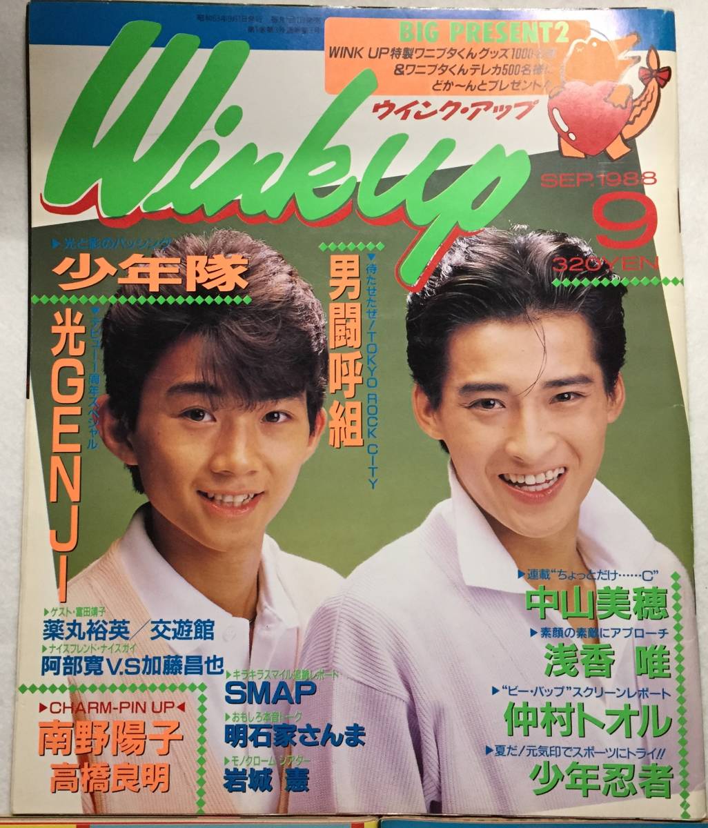 【目立った傷や汚れなし】Winkup ウィンクアップ 1988～1994年 昭和から平成初期 アイドル雑誌 SMAP 男闘呼組 光GENJI ...