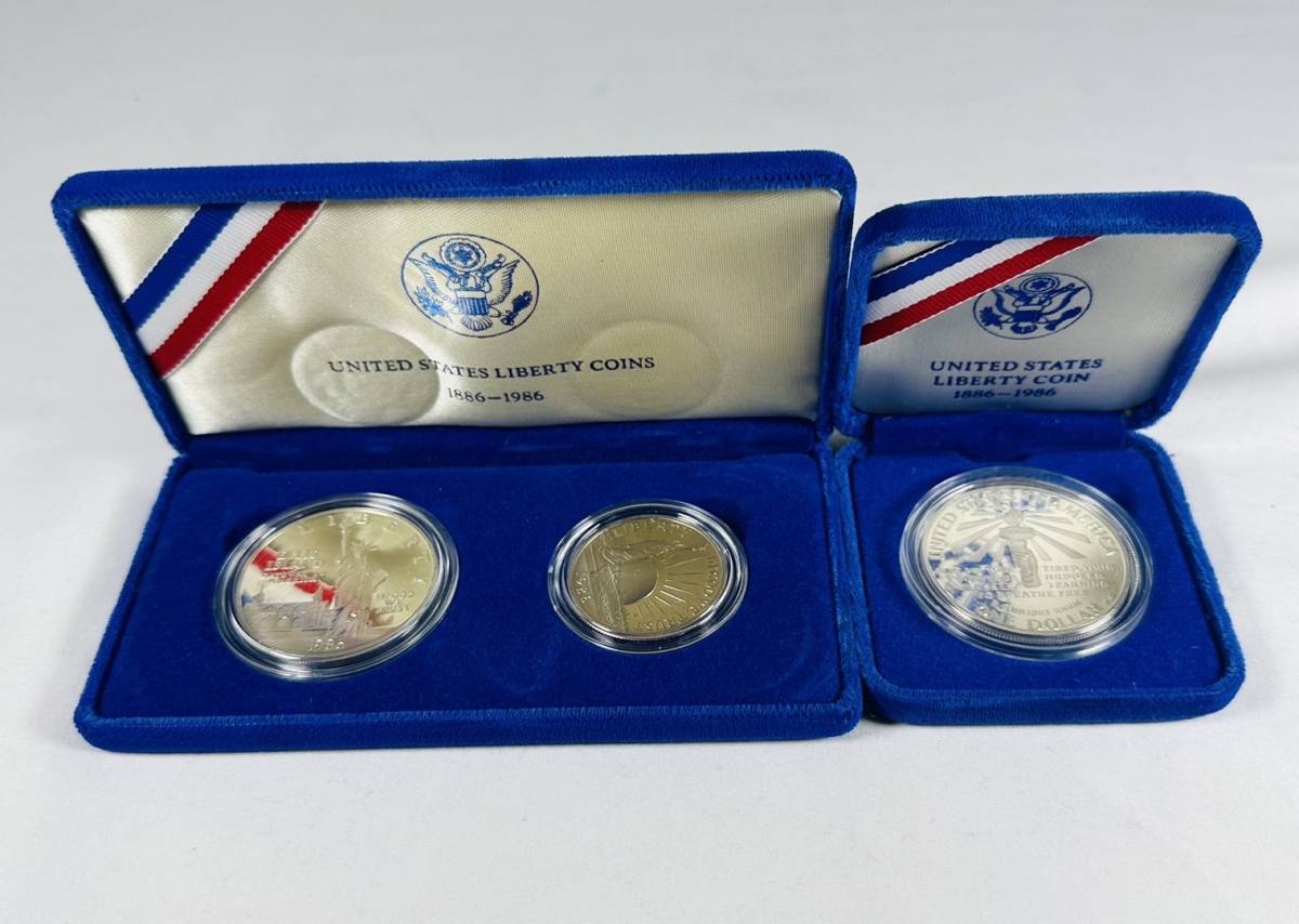 【目立った傷や汚れなし】1円スタート【極美品】UNITED STATES LIBERTY COINS 1886-1986 リバティーコイン 3 ...