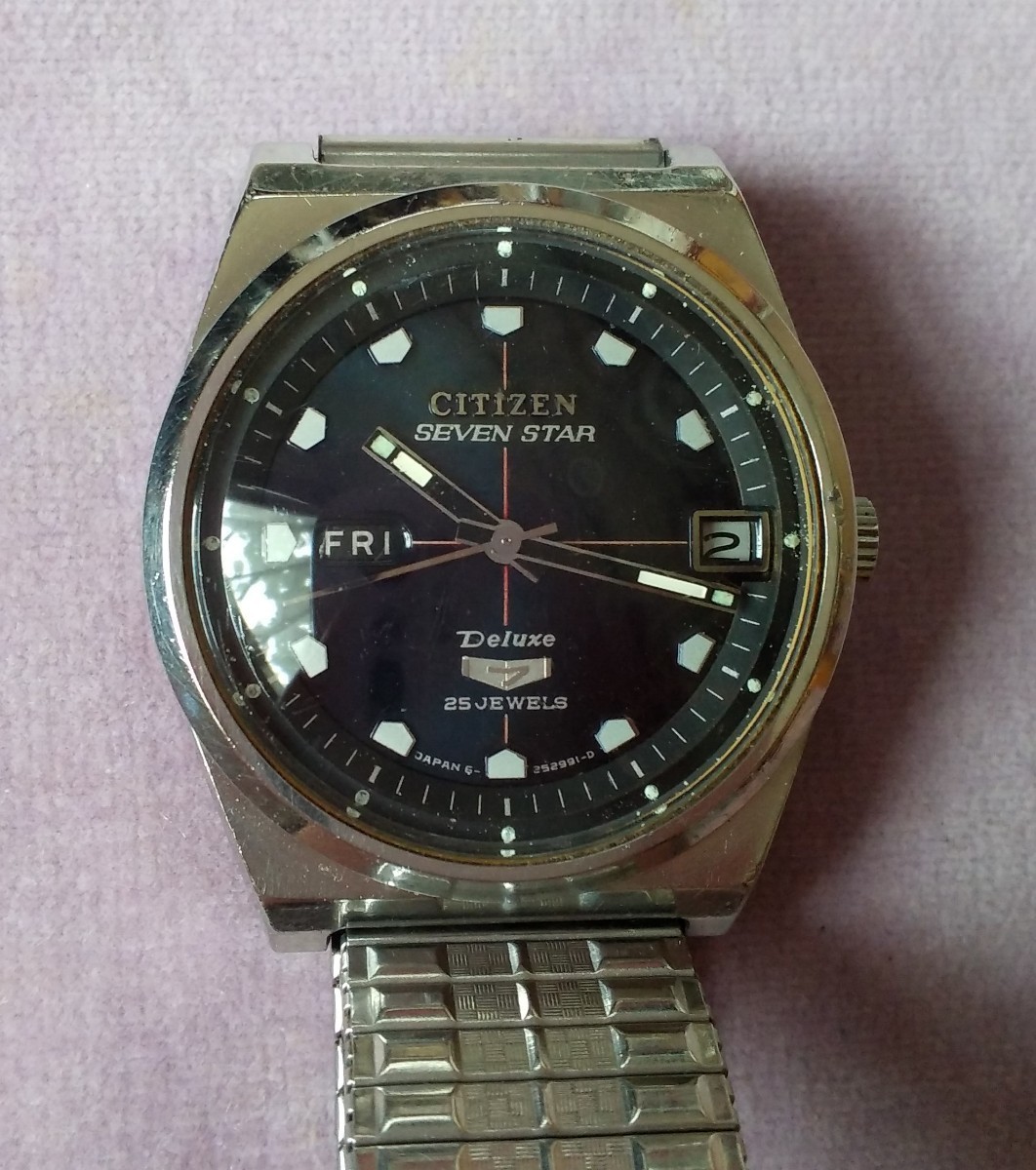 【やや傷や汚れあり】CITIZEN SEVEN STAR Deluxe シチズン セブンスター デラックス 23石 自動巻き ACSS2933 ...