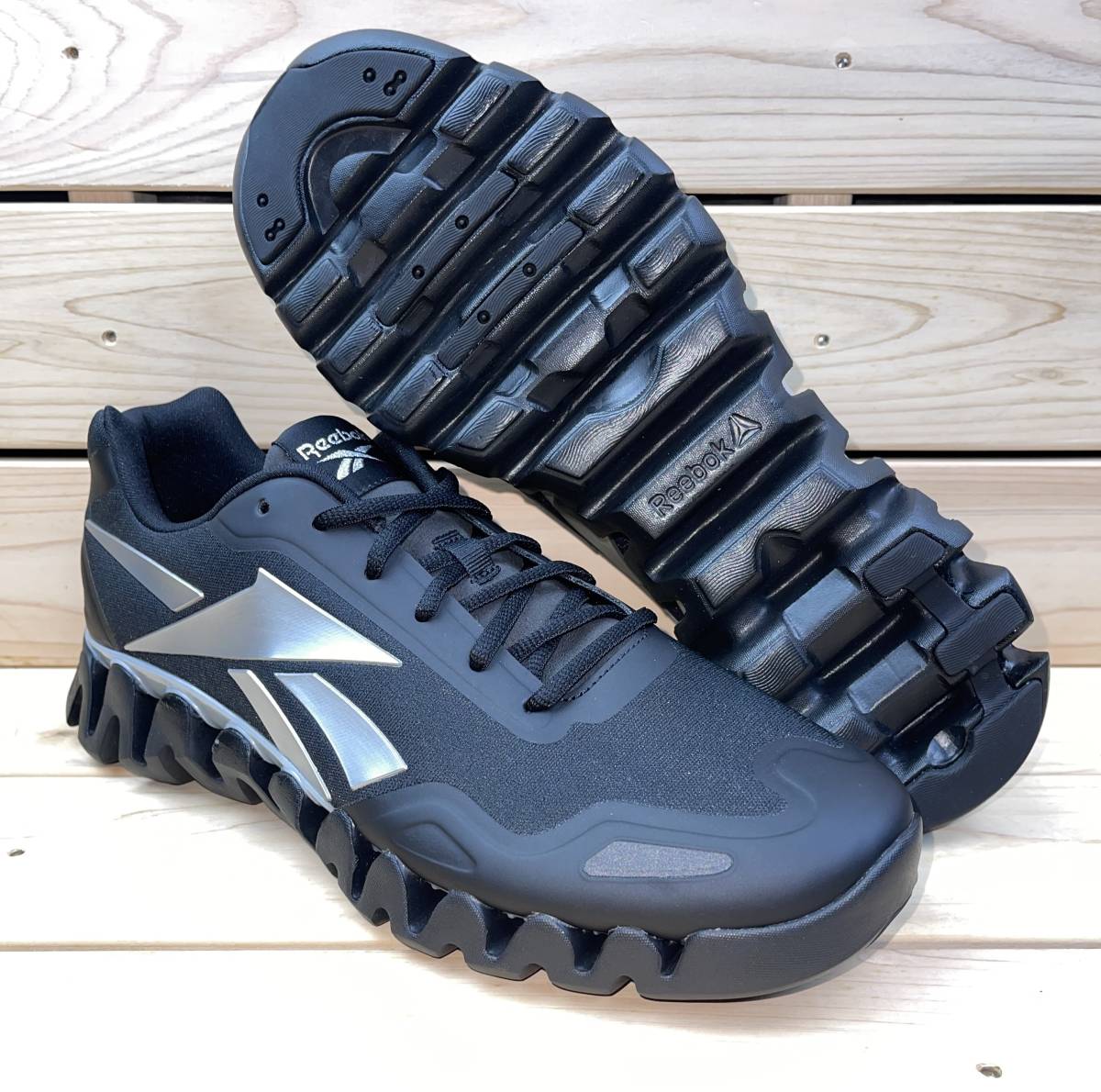 【未使用】リーボック 26cm ジグ パルス ブラック シルバー Reebok ZIG PULSE メンズ ランニング トレーニング シューズ ...