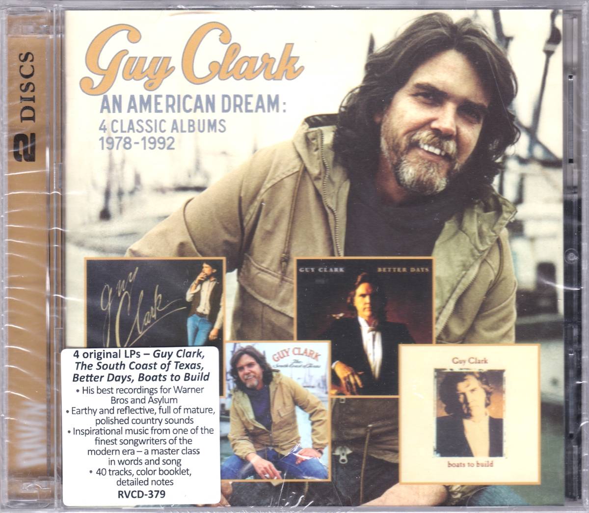 【未使用に近い】☆GUY CLARK(ガイ・クラーク)/Guy Clark＆The South Coast Of Texas＆Better Days＆Boats To Build『78年81年 ...