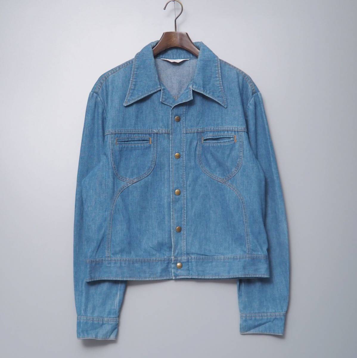 【傷や汚れあり】TF2983//70sヴィンテージ/アメリカ製*リー/Lee*Lee Set/メンズ/デニムシャツ/シャツジャケット/ブルゾン ...