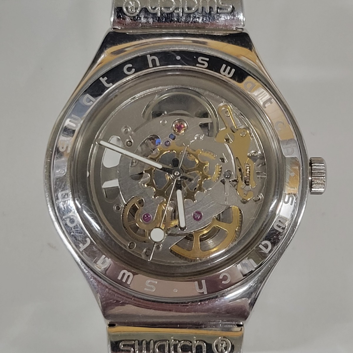 【やや傷や汚れあり】1円~【稼働品】Swatch スウォッチ 21石 2841-1 時計 IRONY スケルトン 自動巻き オートマチック スウォッチ アイロニー G120619の落札情報詳細 ...