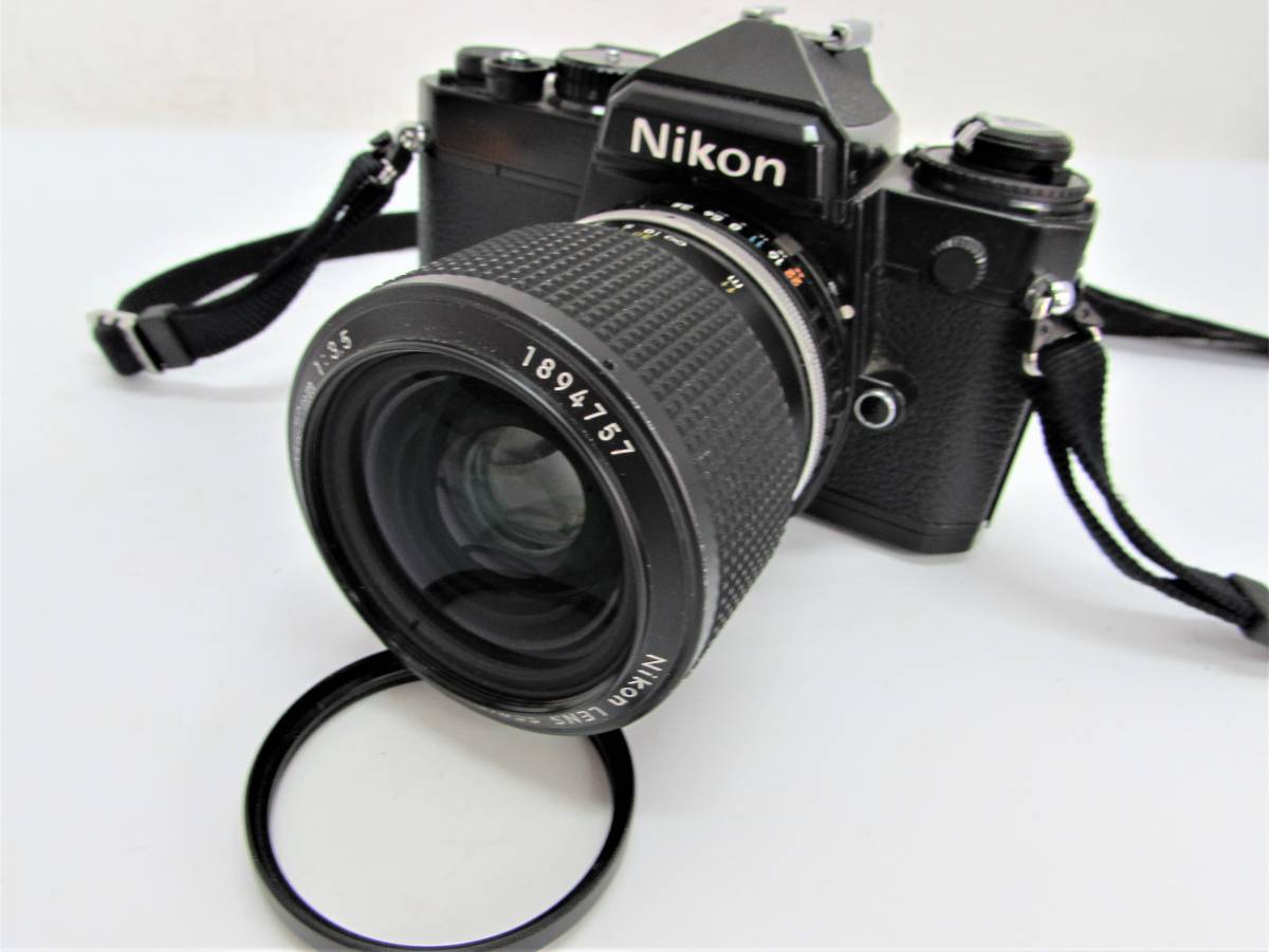 【やや傷や汚れあり】1円～ ニコン Nikon FE ブラック No.4154328 レンズ 36～72mm F3.5 一眼レフ フィルム ...