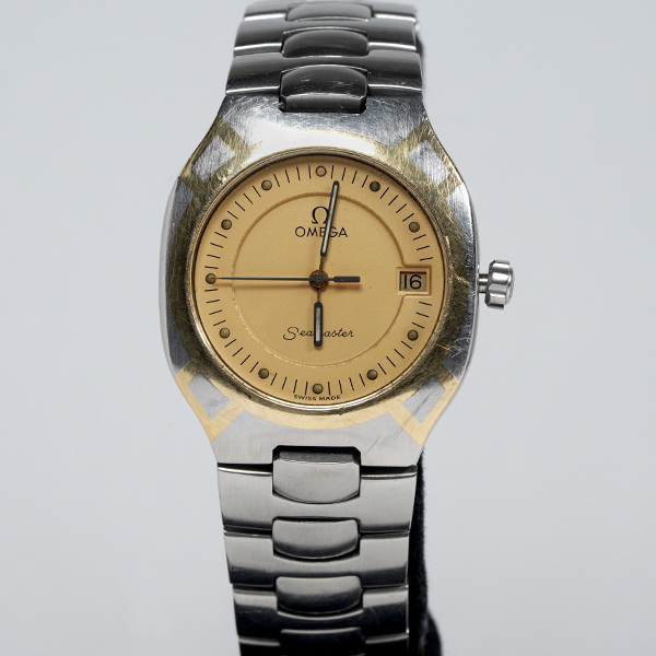 【やや傷や汚れあり】腕時計 OMEGA オメガ シーマスター ポラリス 396.1022 396.1222 Cal.1438 電池交換済 コンビ クオーツ デイト リューズジャンクの落札情報 ...