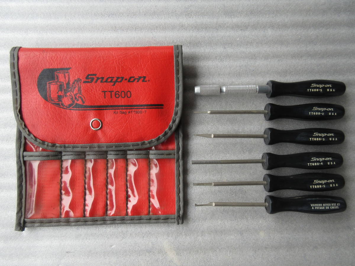 【やや傷や汚れあり】e8 スナップオン Snap On【工具 Tt600 ターミナルツール 6個 セット コネクターツール カプラーはずし