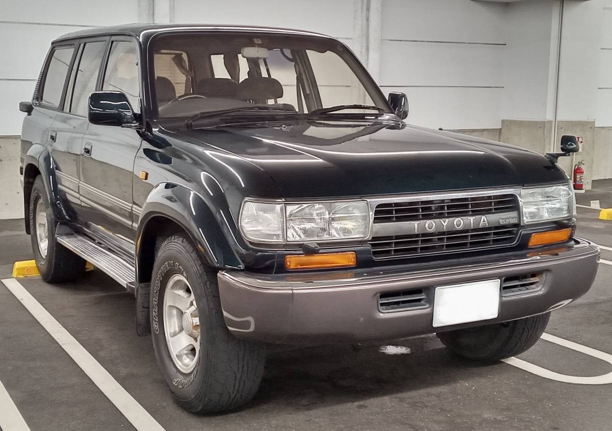 【走行距離 27,650 km】【名車】〔美車〕[車検R6年8月]トヨタ ランクル80 平成6年式 実走行2万7千km S/R P/S P/W A/C 純正A/W 背面タイヤ 4WD ...