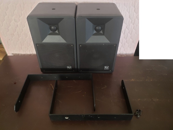 【傷や汚れあり】EV Electro-Voice S-60T コンパクトモニター スピーカー ペア エレクトロボイス ステー付 MONITOR ...