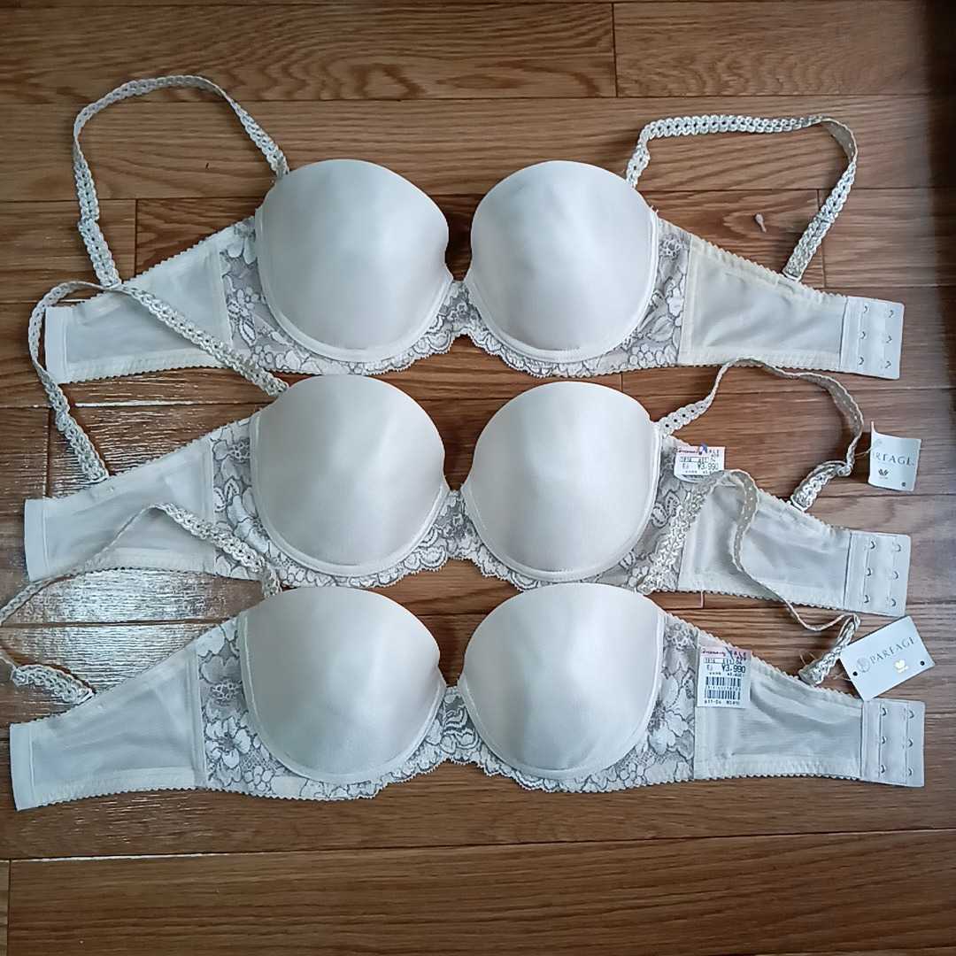 【未使用】★未使用★3枚セット タグ付きあり Wacoal ワコール PARFAGE パルファージュ ブラジャー E70 クリーム色 0909-B-1-Y-IWA-2の落札情報詳細 ...