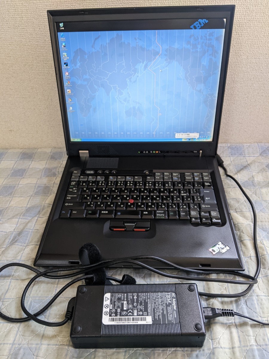 【傷や汚れあり】②IBM ThinkPad G40 Windows XP pro Pentium4 3GHz 2GB RAM 110GB ...
