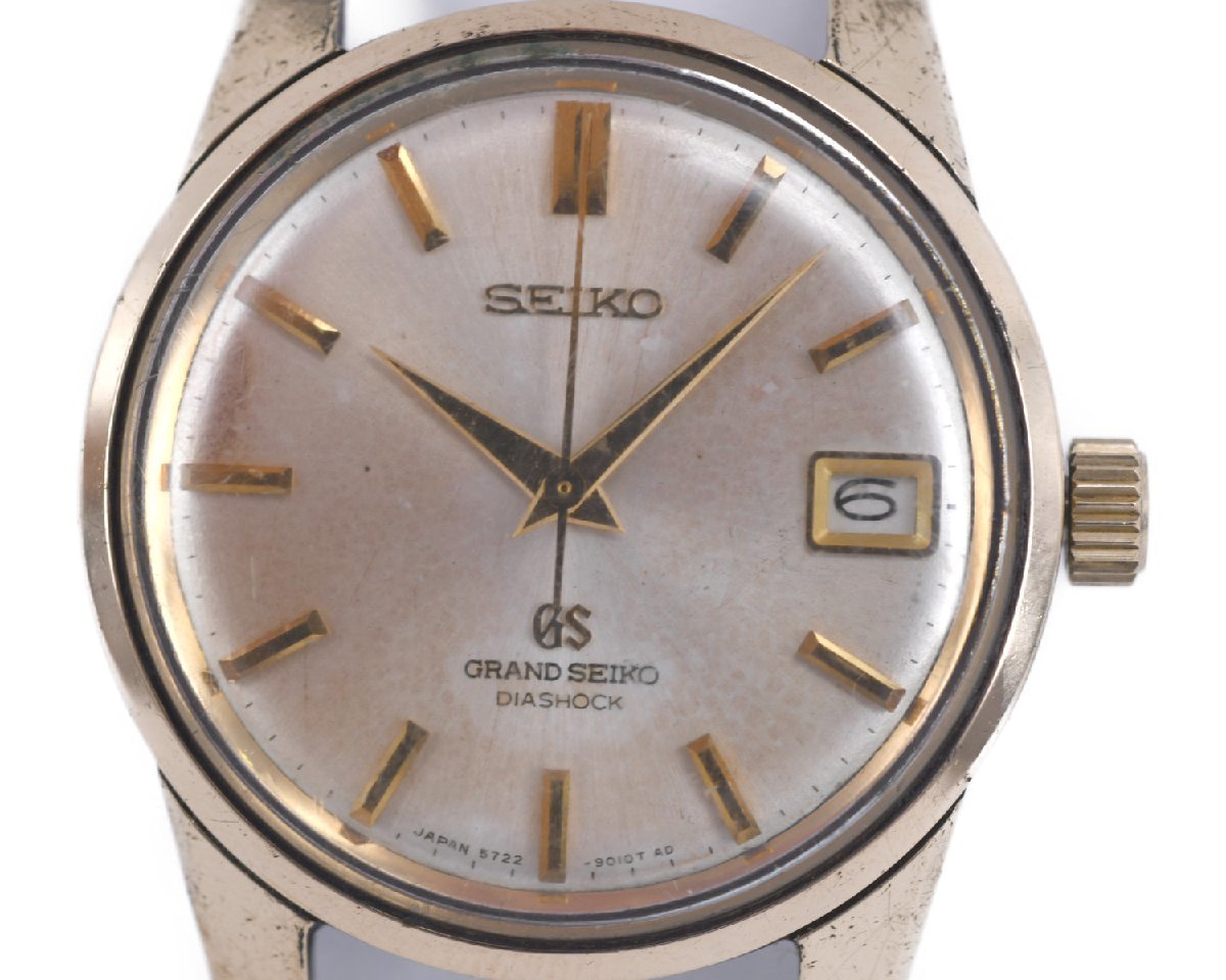 【やや傷や汚れあり】【SEIKO】セイコー GS グランドセイコー セカンドモデル 5722-9010 ゴールドカラー メンズ 獅子メダル 手巻 中古品の落札情報詳細 - ヤフオク落札価格検索 ...