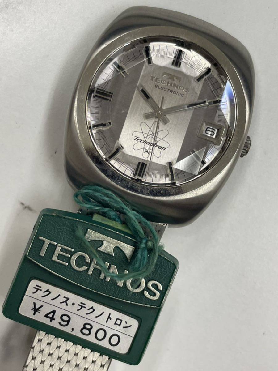 【未使用】☆38.デットストック・動作未確認・TECHNOS テクノス TECHNOTRON テクノトロン エレクトロニック 電磁テンプ カットガラス 純正ベルト/SI50の落札情報詳細 ...
