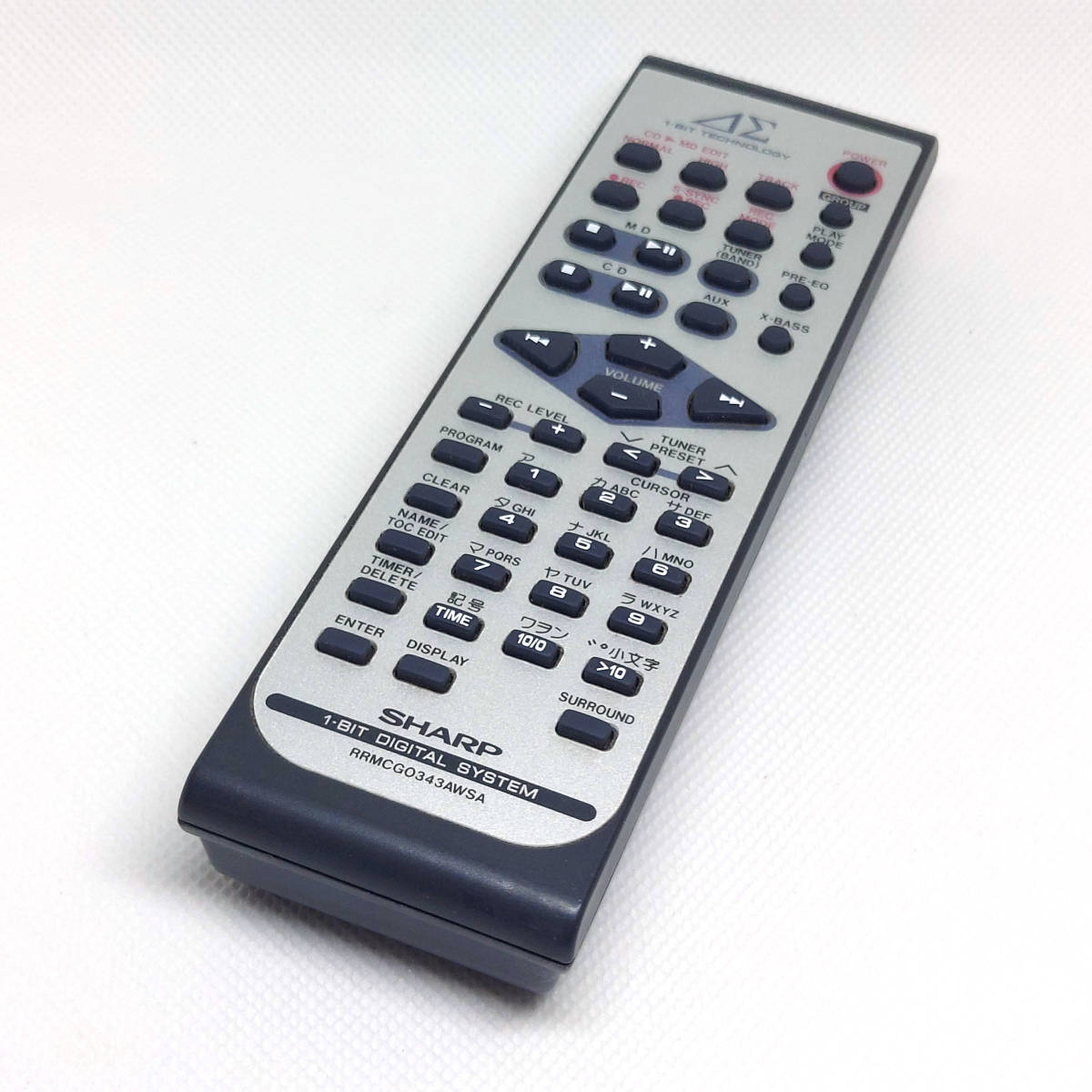 【傷や汚れあり】送料無料 シャープ SHARP 1-BIT DIGITAL SYSTEM コンポ リモコン RRMCGO343AWSA ...