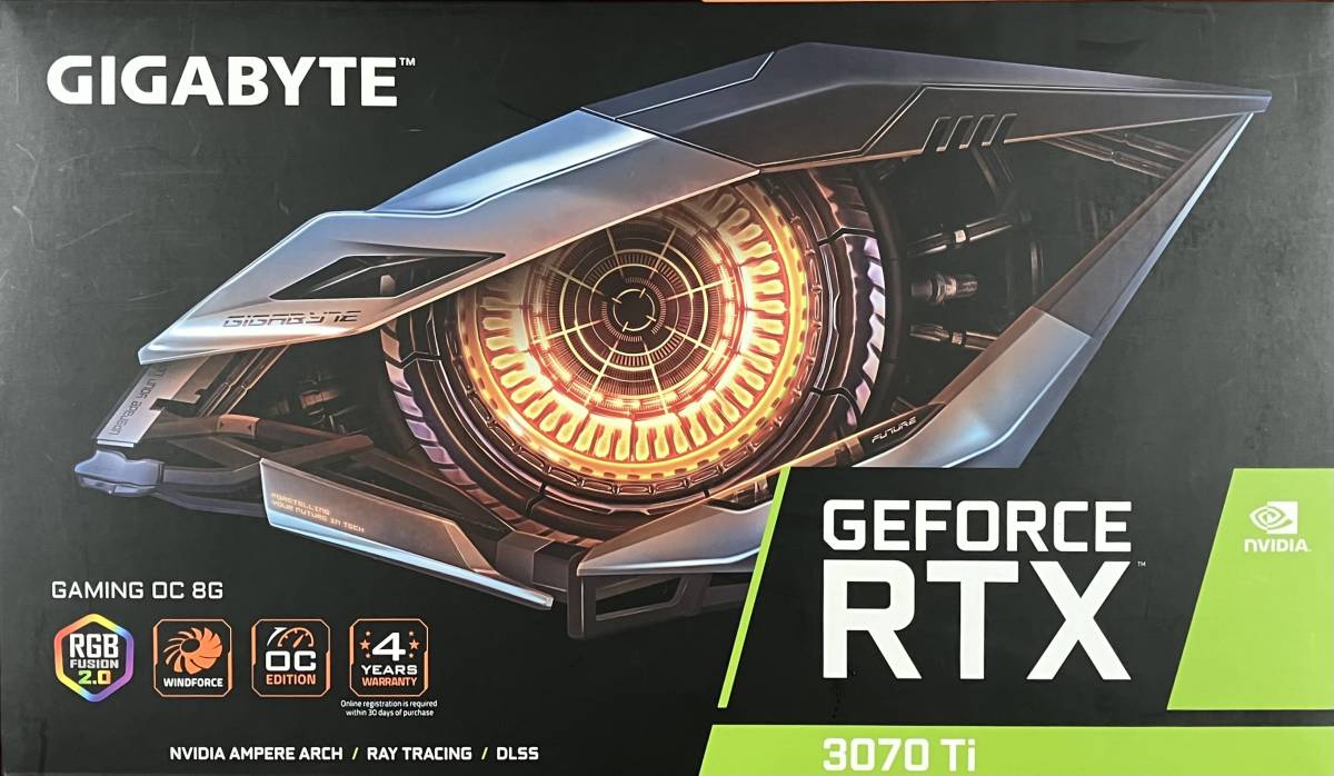 【目立った傷や汚れなし】GIGABYTE GV-N307TGAMING OC-8GD (NVIDIA GeForce RTX 3070 Ti ...