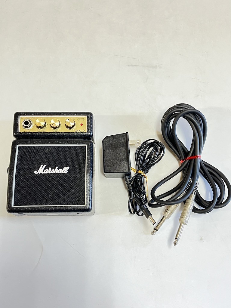 【目立った傷や汚れなし】Marshall マーシャル ギターアンプ MS-2C ミニ 小型 バンド エレキギター 動作確認済 秋D0904 ...