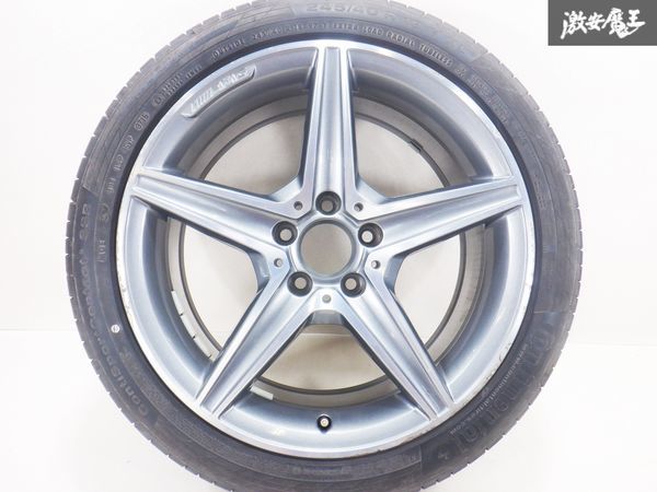 【傷や汚れあり】②AMG メルセデス ベンツ Cクラス W205 純正 リア ホイール 2本 5H-112 18インチ 8.5J+49 品番 ...