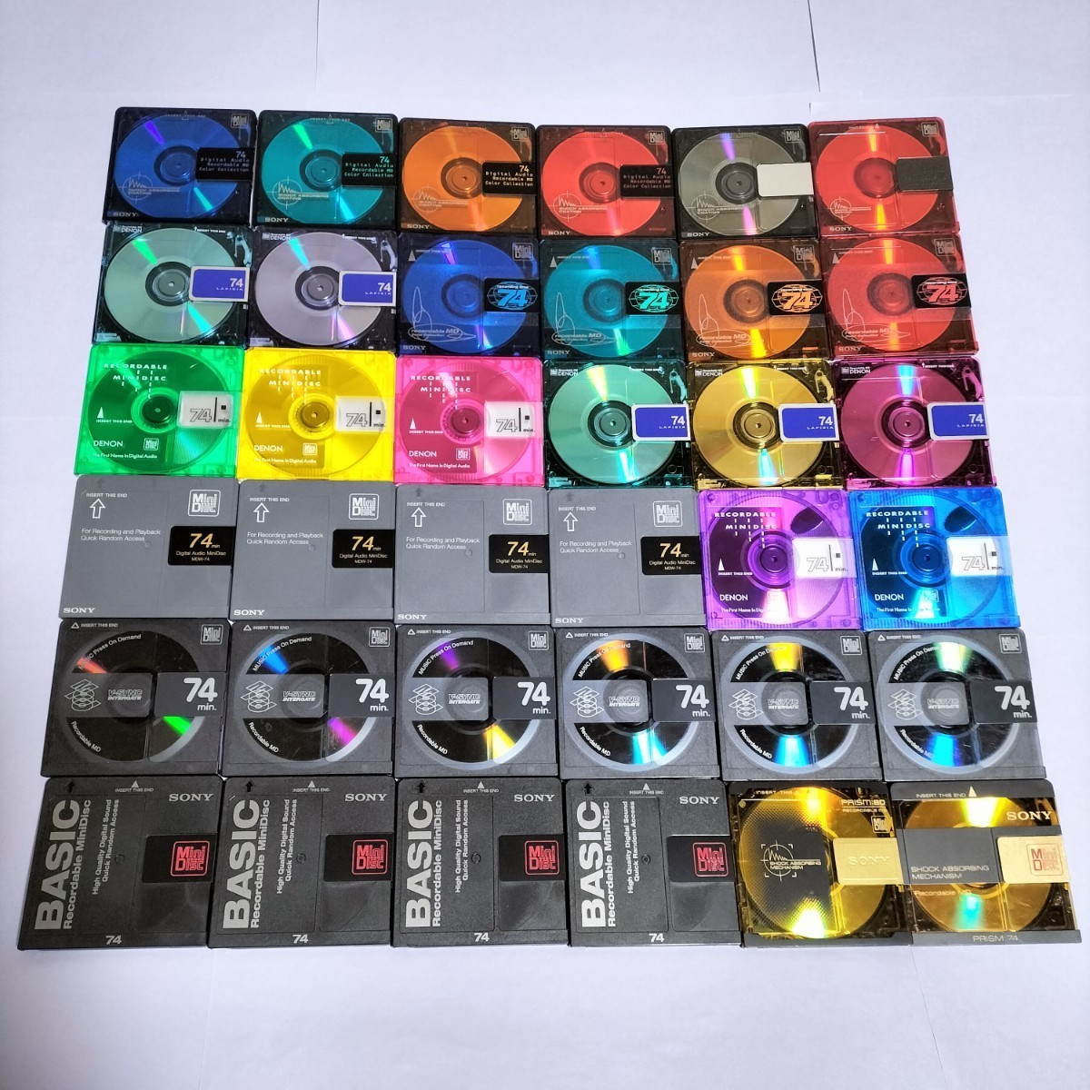 【やや傷や汚れあり】【初期化済36枚】MDディスク★MD Mini Disc★ミニディスク★BACIC★PRISM★V-SYNC ...