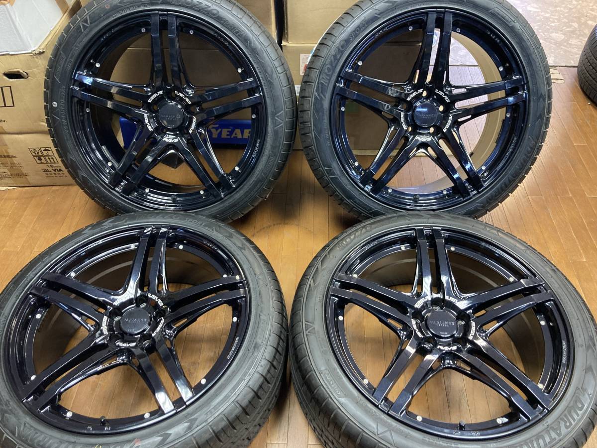 【目立った傷や汚れなし】格安START RAYS ベルサス VV5.2S 20インチ 8.5J+38 5H114.3 新品タイヤ モッゾスポーツ 245/45R20 2021年 ハリアー ...