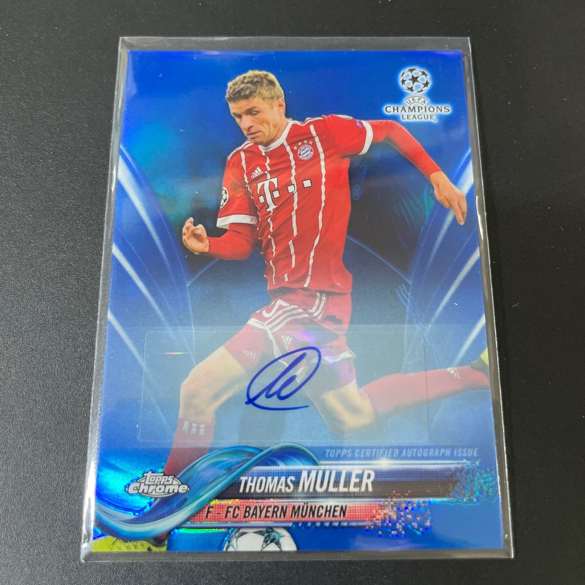 【目立った傷や汚れなし】2018 topps chrome uefa champions league blue autograph ...