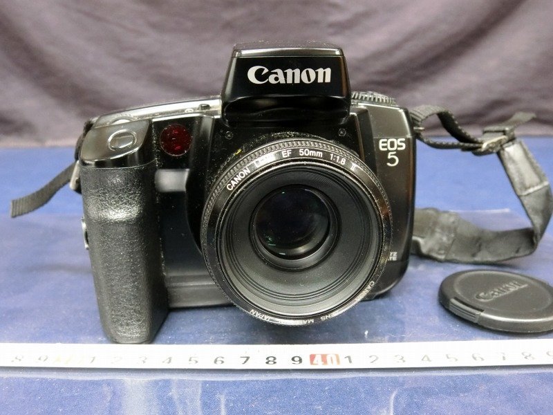 【傷や汚れあり】L2330 L2280 CANON EOS 5 EF 50mm 1:1.8 ii 一眼レフ フィルムカメラ オートフォーカスの ...