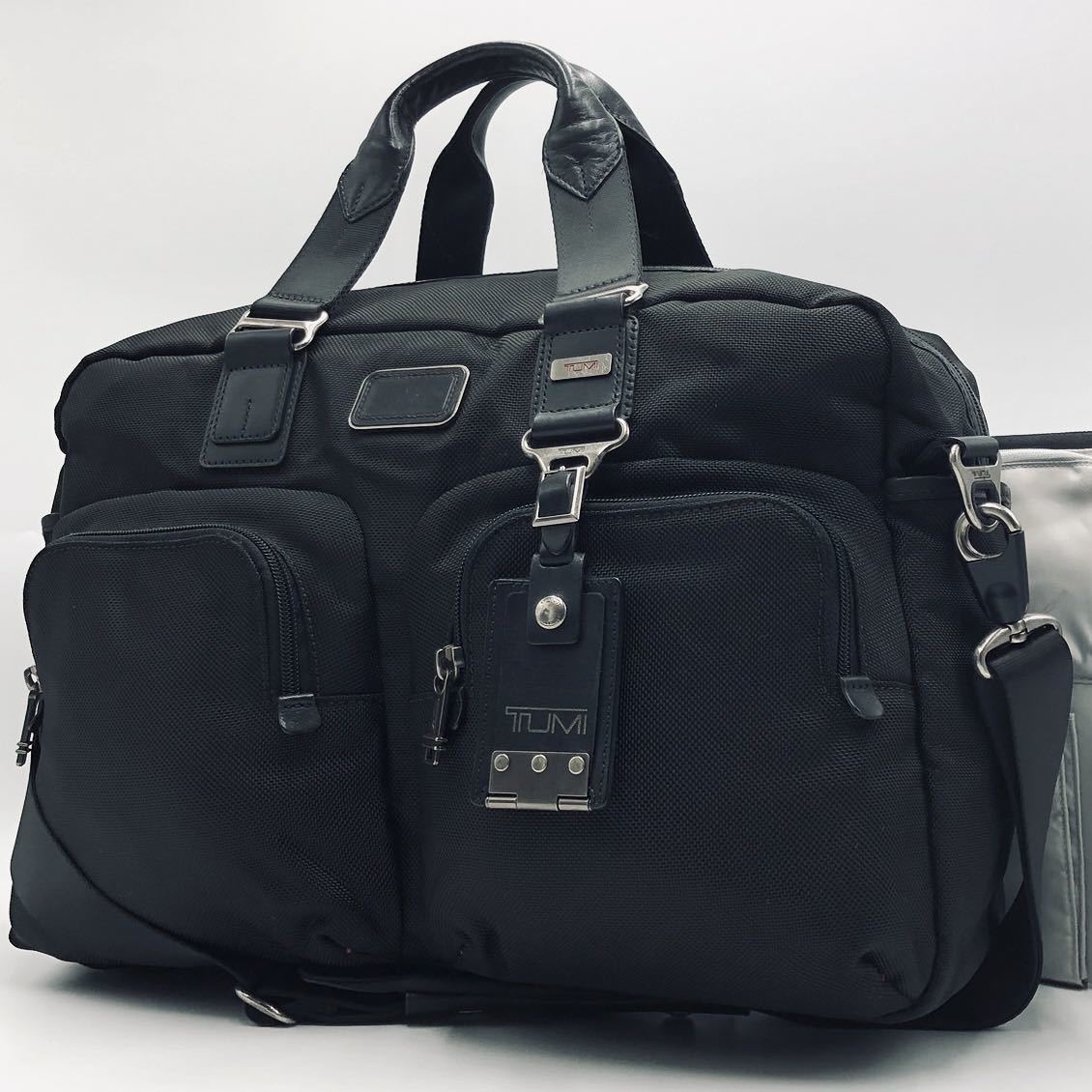 【目立った傷や汚れなし】1円~ 極美品 TUMI トゥミ ALPHA BRAVO エバレット エッセンシャル ブリーフ メンズ ビジネスバッグ 2way ショルダーバッグ A4/PC可 通勤 ...