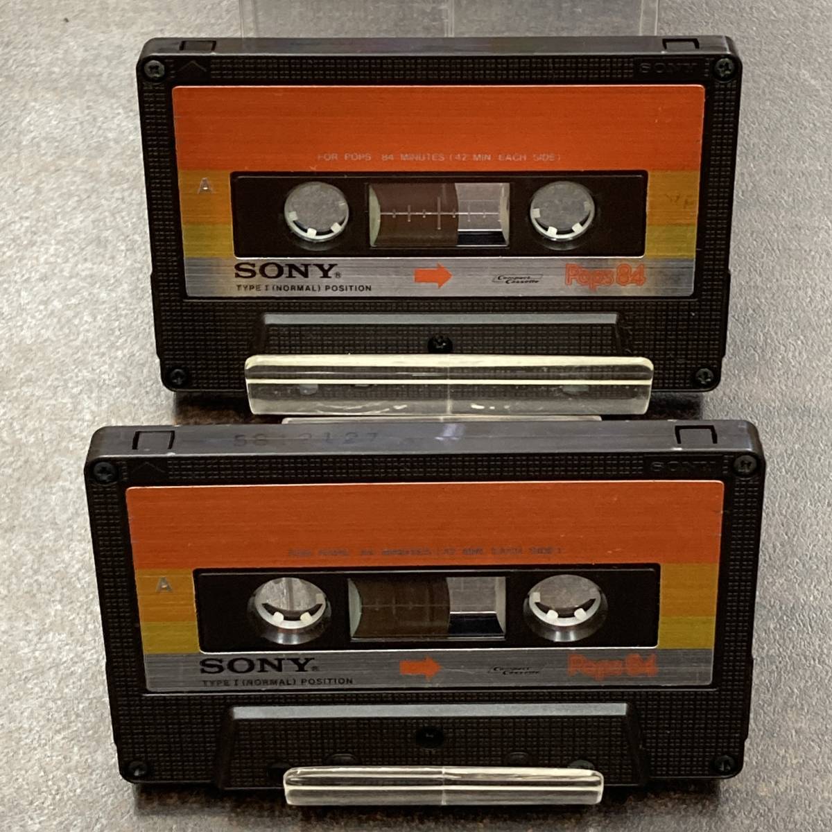 【やや傷や汚れあり】0867T ソニー Pops 84分 ノーマル 2本 カセットテープ/Two SONY Pops 84 Type I ...