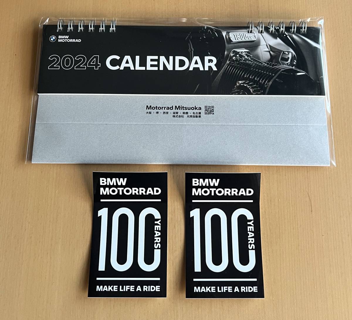【未使用】BMW MOTORRAD 100周年記念 ステッカー2枚 + カレンダー 2024 / BMWモトラッド 100 YEARS ...