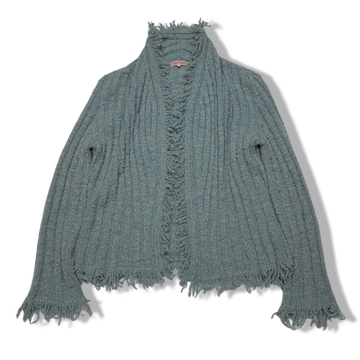 【目立った傷や汚れなし】Rare 00s SMART PINK fairy fringe knit cardigan Japanese ...