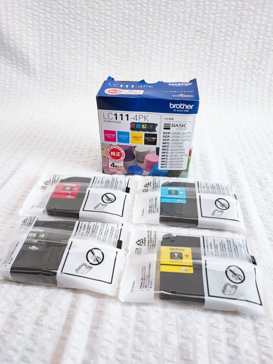 【未使用】brother LC111-4PK インクカートリッジ 未使用 ブラザー 純正 4色入り 即決 LC111M LC111C LC111Y LC111BK 有効期限2024.12 ...