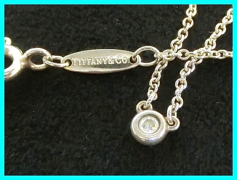 【やや傷や汚れあり】2312★F-1459★TIFFANY＆Co. ティファニー ネックレス シルバー925 1Pダイヤ バイ ザ ヤード エルサ・ペレッティ PERETTI 中古の落札情報 ...